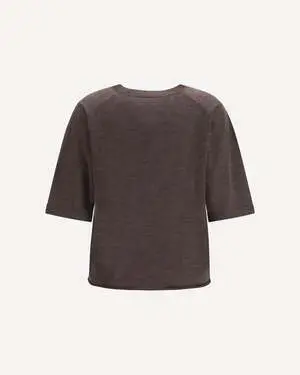 Loulou De Saison Fine-knit Cashmere T-shirt - Brown
