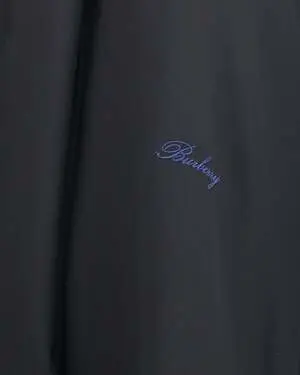 Burberry Silk Blouse With Embroidered Logo And Scarf Detail