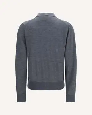 Loulou De Saison Iles Long-sleeve Fine-knit Polo Feale