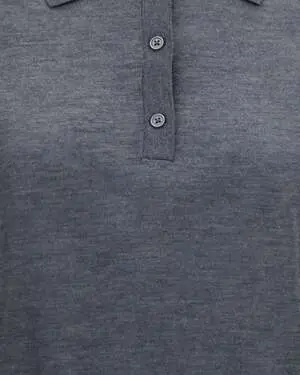 Loulou De Saison Iles Long-sleeve Fine-knit Polo Feale