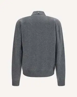 RÓHE Argyle Polo Shirt - Grey