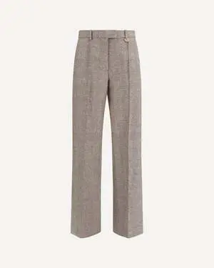 Burberry Tailored Linen And Wool-blend Pants