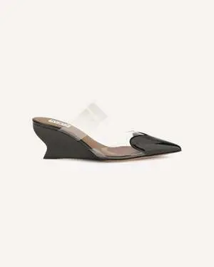 Alaïa Le Coeur Patent Leather Mules - Black