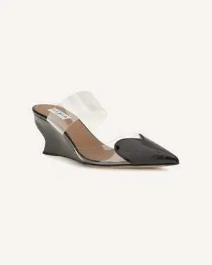 Alaïa Le Coeur Patent Leather Mules - Black