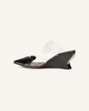 Alaïa Le Coeur Patent Leather Mules - Black