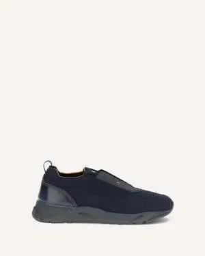 Santoni Stretch Fabric Sneakers - Blue