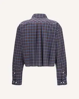 Miu Miu Checked Embroidered Shirt