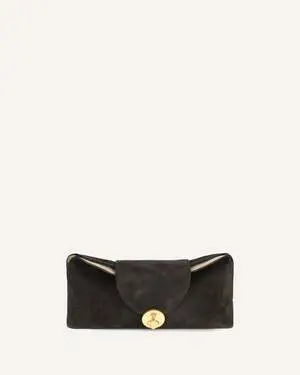 Versace Vivian Suede Pouch - Brown