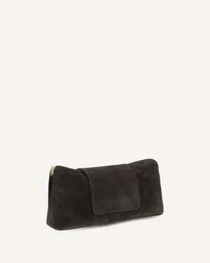 Versace Vivian Suede Pouch - Brown
