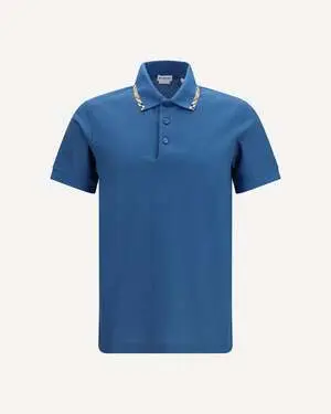 Burberry Cotton Polo With Check Tris Ale