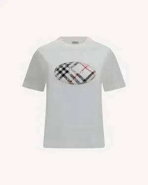 Burberry Knight Stap Check Cotton T-shirt Feale