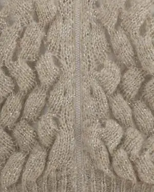 Brunello Cucinelli Mohair And Wool Blend Cardigan With Sequin Details - Beige