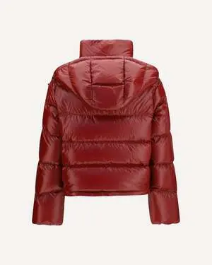 Moncler Niveole Short Nylon Down Jacket - Red