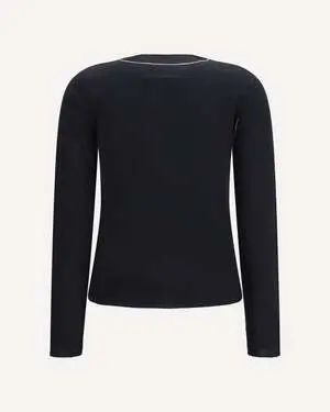 MAISON MARGIELA Wool-blend T-shirt With Contrast Details