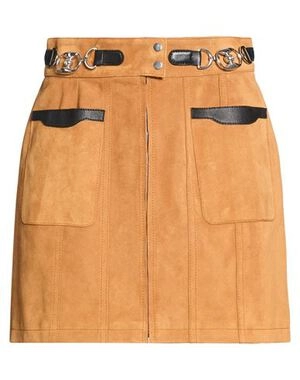 Rabanne Mini Skirt Camel Size Calfskin - Beige