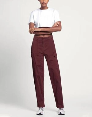 MANILA GRACE Cotton Elastane Cargo Pants - Plum