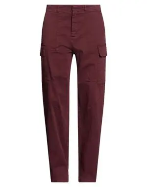 MANILA GRACE Cotton Elastane Cargo Pants - Plum