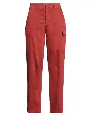 MANILA GRACE Pants Plum Size Cotton, Elastane - Red