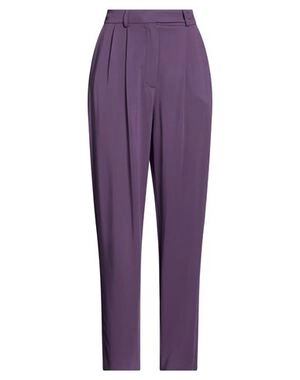 MANILA GRACE Pants Dark Size Viscose, Elastane - Purple