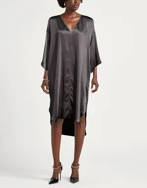 8PM Midi Dress Charcoal Size Polyester