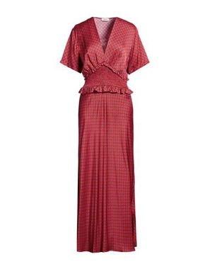 Sandro Maxi Dress Size Viscose - Red