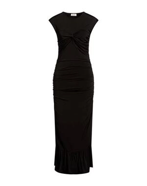 Sandro Maxi Dress Size Viscose, Elastane - Black
