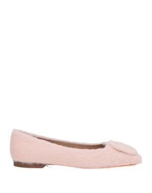 Santoni Ballet Flats In Light Leather