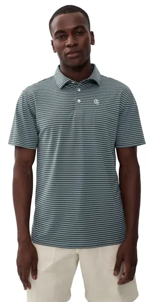 QUIET GOLF Sunny Stripe Polo