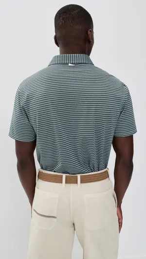 QUIET GOLF Sunny Stripe Polo