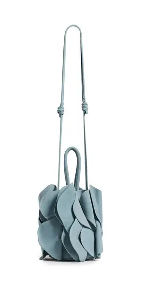 Farm Rio Suede Flower Handbag - Blue