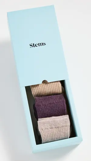 STEMS Cashmere Socks 3 Pack - Heliotrope