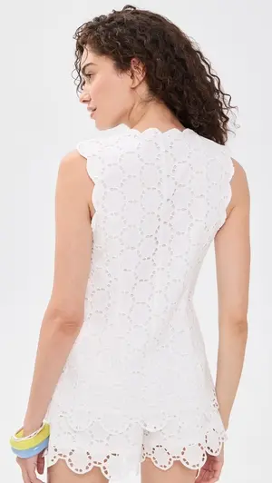 SIMONMILLER Delilah Eyelet Tie Top