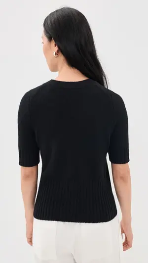 Vince High Rib Cashmere Blend Tee