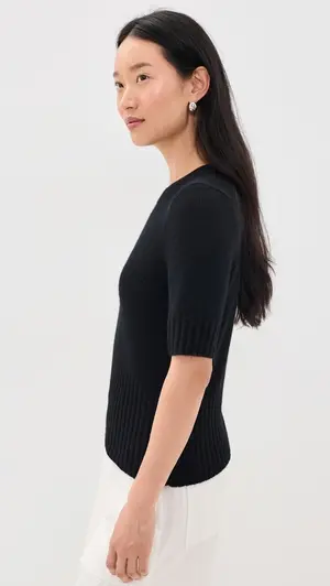 Vince High Rib Cashmere Blend Tee