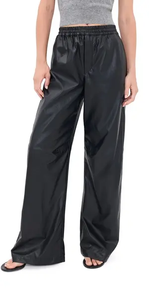 MAISON MARGIELA Faux Leather Pants - Black