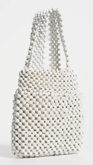 BEMBIEN Maris Beaded Bag - Cream