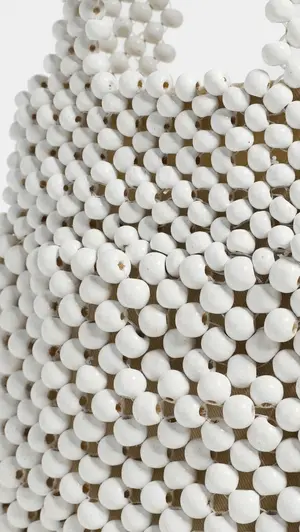 BEMBIEN Maris Beaded Bag - Cream