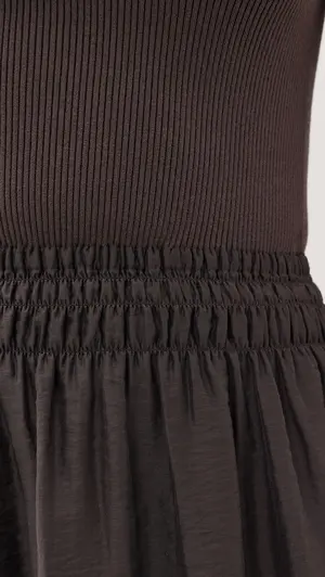 Vince Square Neck Mixed Media Dress