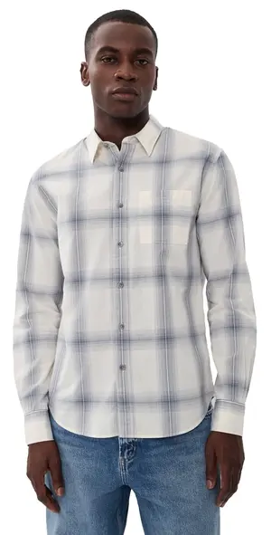 Vince Townes Plaid Long Sleeve Shirt