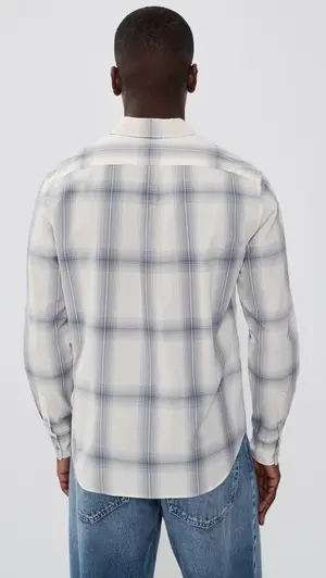 Vince Townes Plaid Long Sleeve Shirt