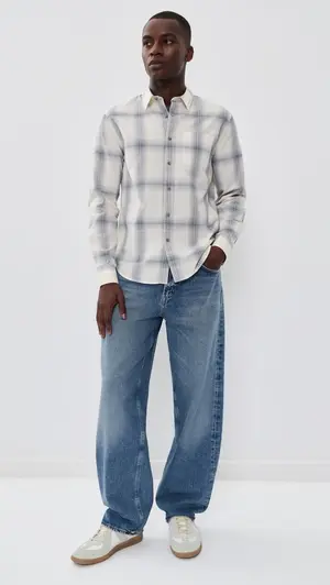 Vince Townes Plaid Long Sleeve Shirt