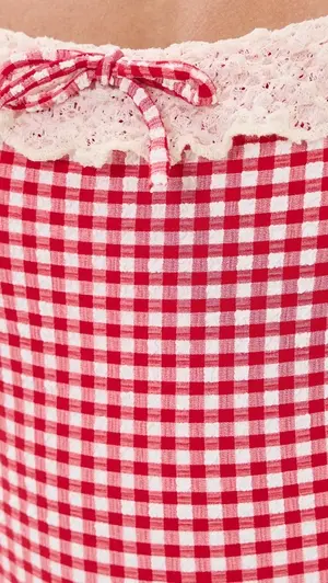 MONTCE Micro Gingham Jacelyn Ruffle One Piece