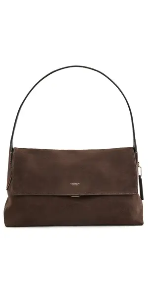 COACH Suede Chelsea Shoulder Bag 36 - Dark Chocolate