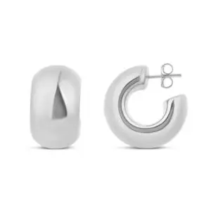 SHYMI Curved Chunky Hoops - Silver
