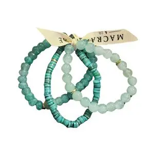 MACRAE & CO. Mixed Rock Bracelet - Green