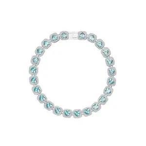 Arte Madrid Pet It On Heart-shaped Riviere Necklace Paraiba - Blue