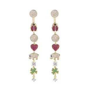 Arte Madrid Seaside Treasures Emoji Two-way Dangle Earrings - Gray/yellow