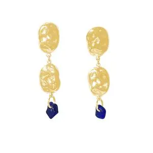 GLASSTYK Cliff Earrings Sea Glass - Blue