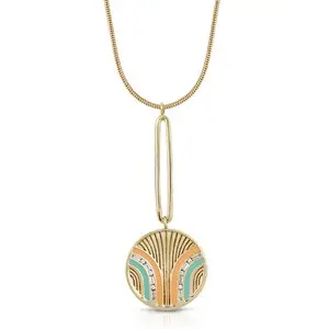 GLAMROCKS JEWELRY South Beach Pendulum Necklace - Gold