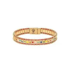 KARMA AND LUCK Red / Gold Divine Prism Red String Tennis Bracelet - Red/gold